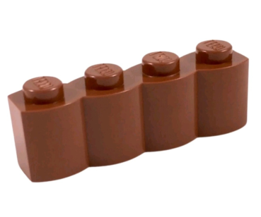 Lego® 30137 Reddish Brown Brick, Modified 1 x 4 with Log Profile 1x4 ...